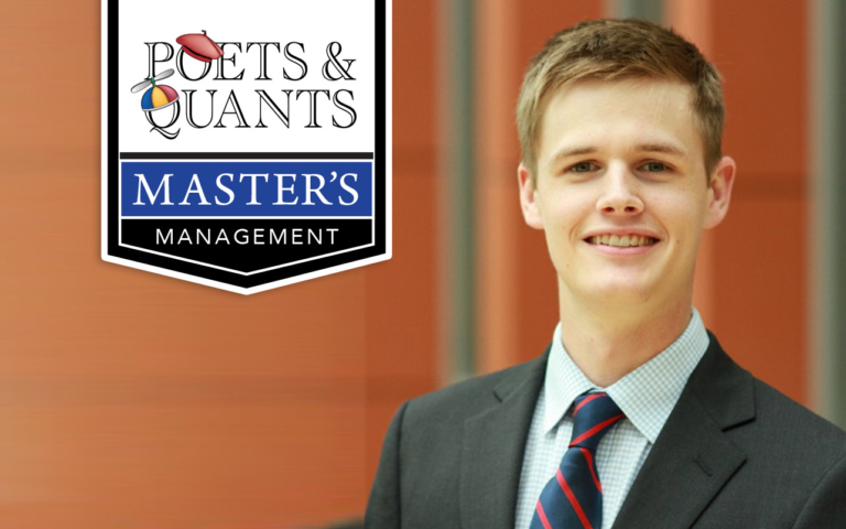 Poets&Quants | Master's in Management: Thomas Kidd, University of ...