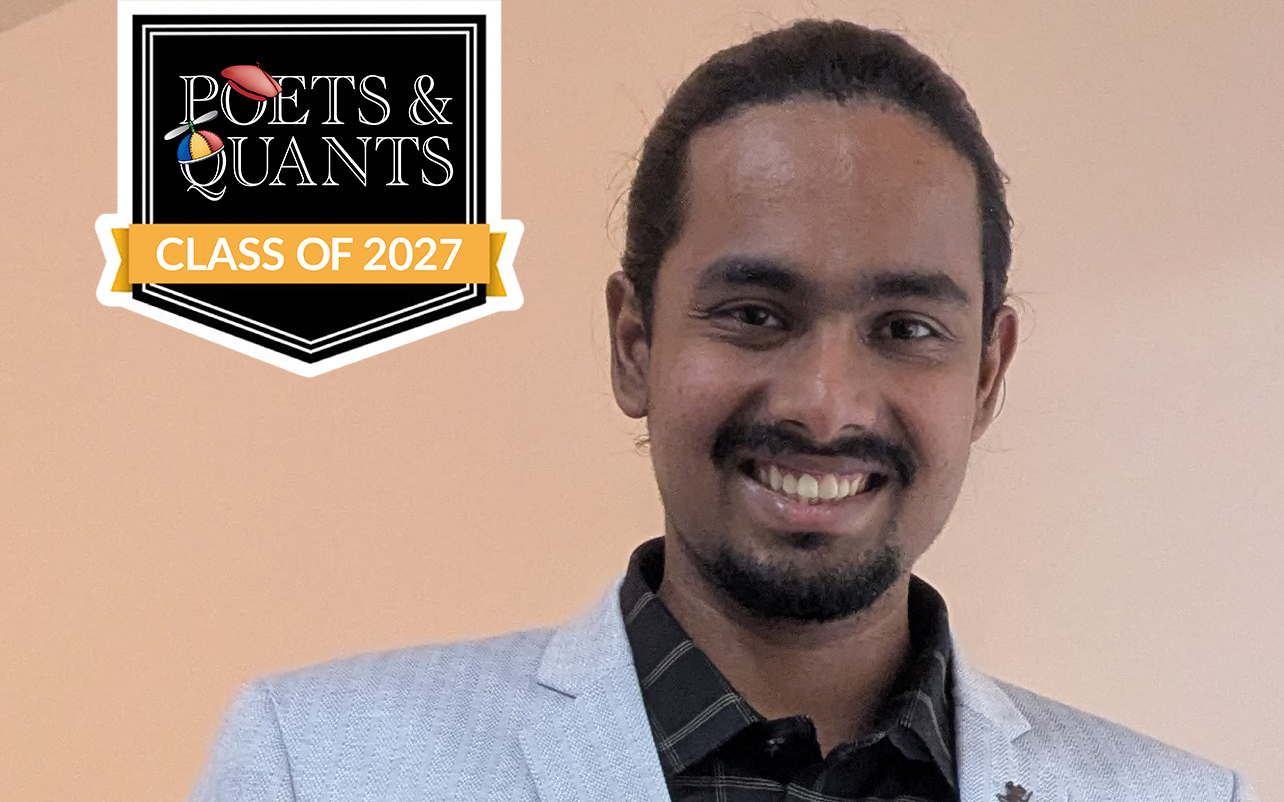 Poets&Quants | Meet the MBA Class of 2027: Sabarinath Sunil ...
